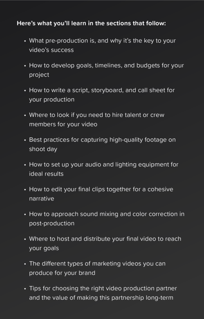 Video Production 101: The Ultimate Guide for Beginners and ...
